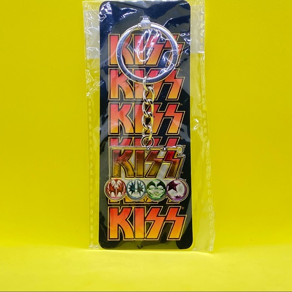 Accessories | Kiss Rock Band Metal Keychain With Iconic Multi Color ...